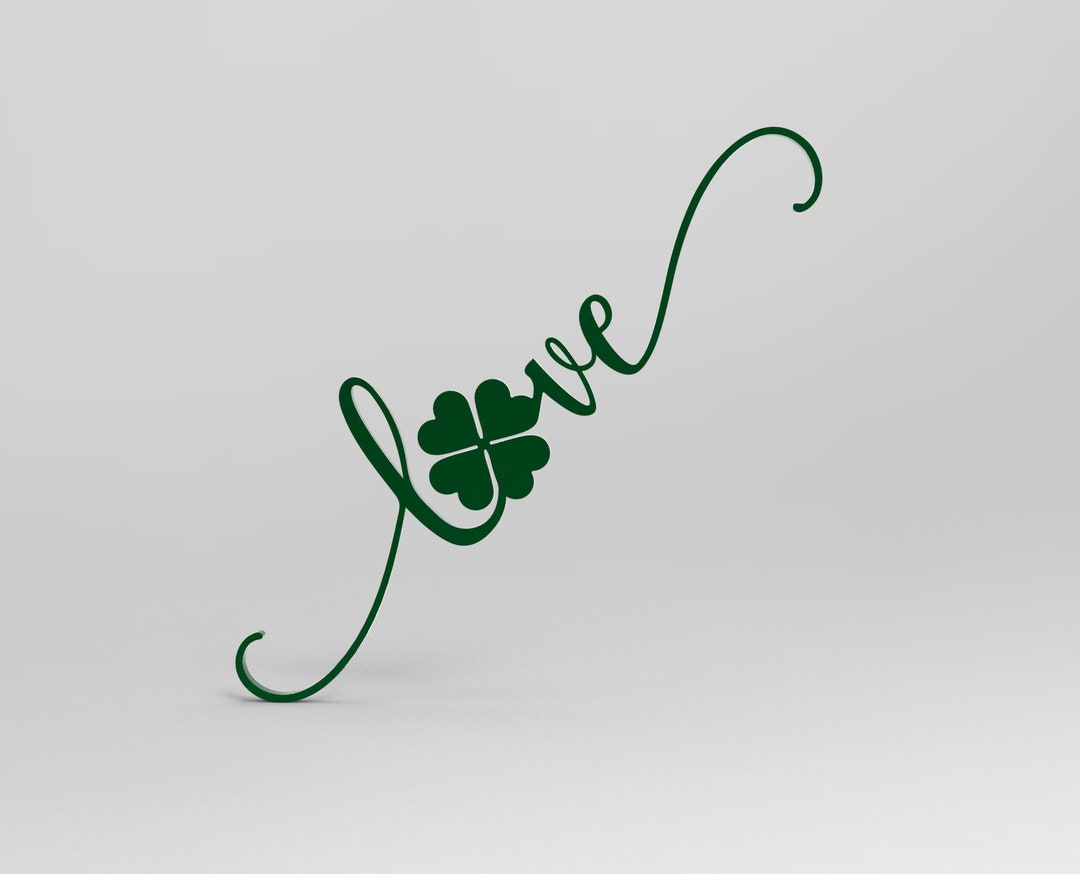 Love Shamrock Decor 3D Printing .STL Digital File - Etsy