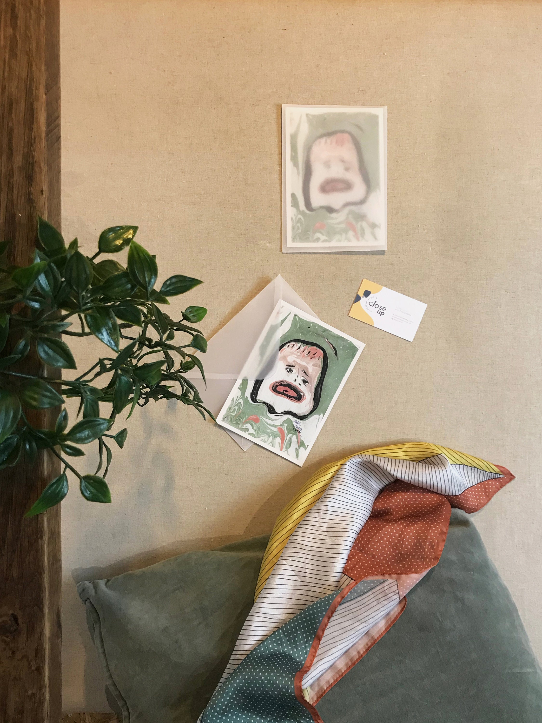 Art Print - 'crying Baby Man' Traditional Turkish Marbling Abstract ...