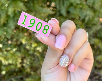 Pink and Green Pin | Etsy