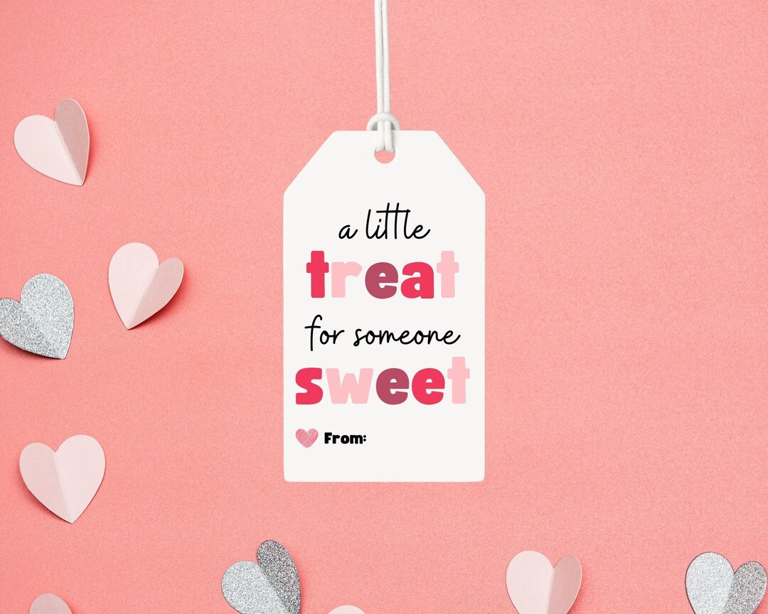 Valentine's Day Treat Tags Printable | Valentine Sweet Candy Favor Tag ...