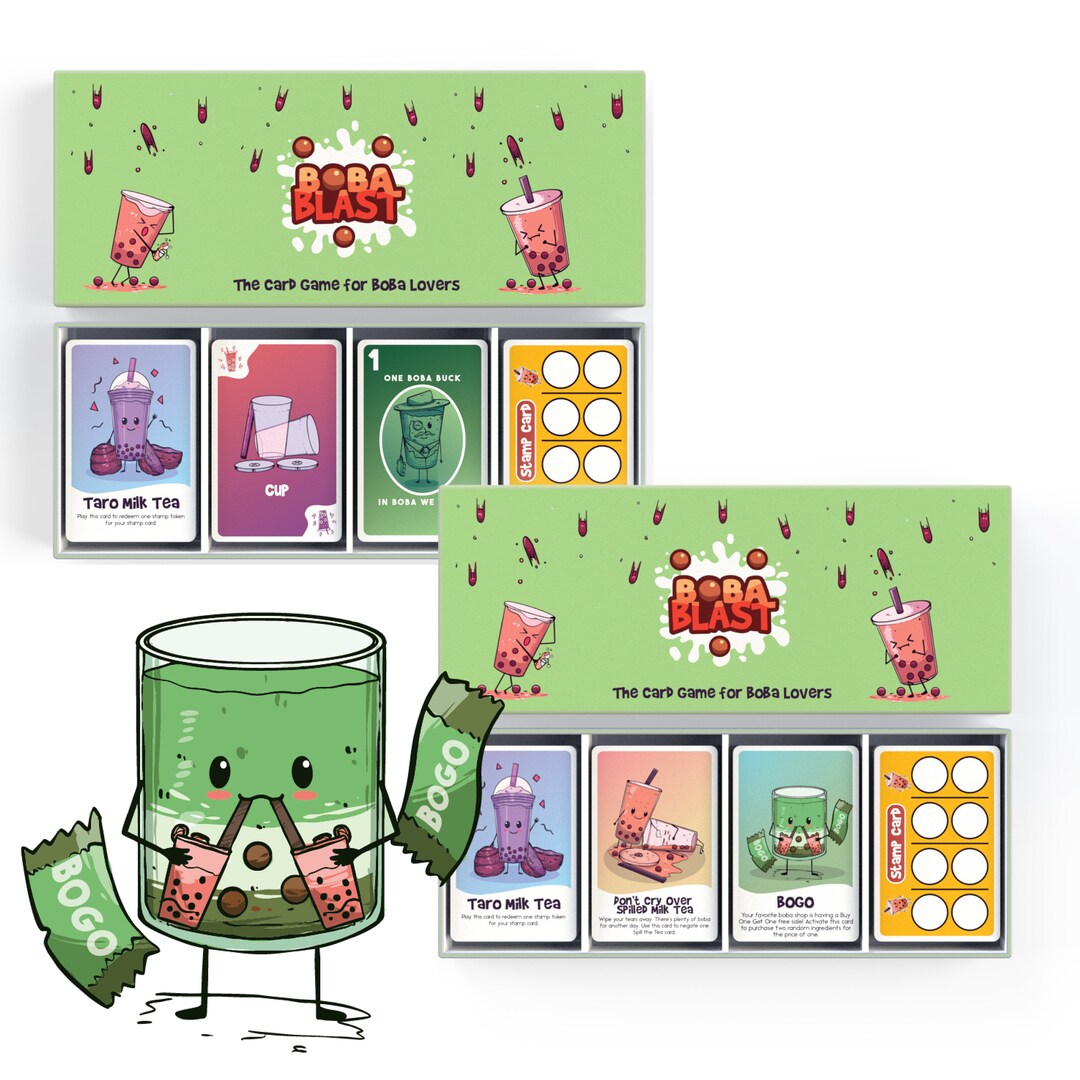 Boba Blast! the Card Game for Boba Lovers BOGO Bundle | Boba Tea Themed ...