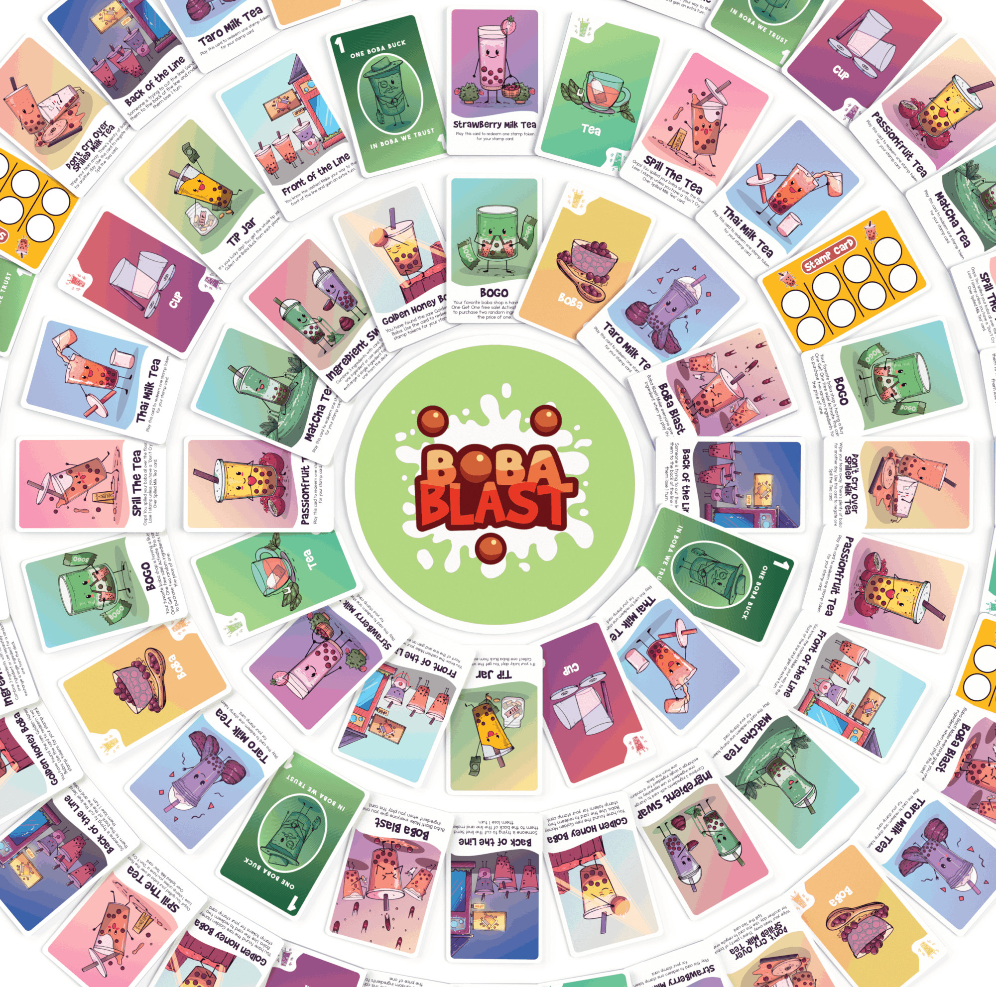 Boba Blast! the Card Game for Boba Lovers BOGO Bundle | Boba Tea Themed ...