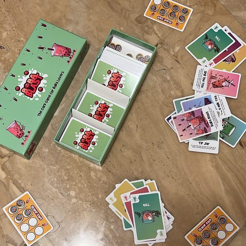 The Card Game for Boba Lovers Boba Tea Themed Card Game - Etsy