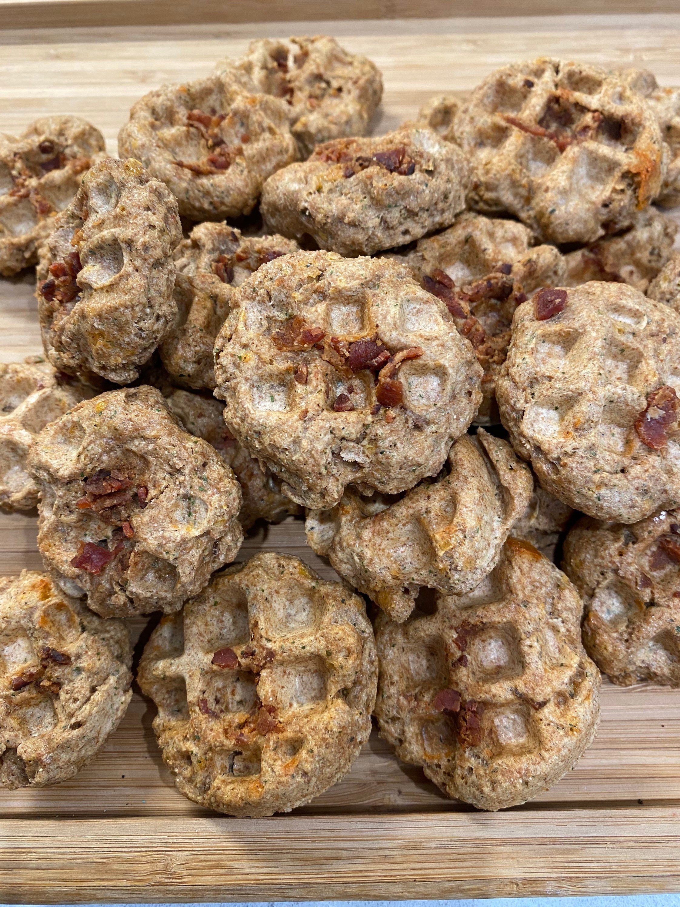 All Natural, Bacon Cheeseburger Woofles Waffles for Dogs - Etsy