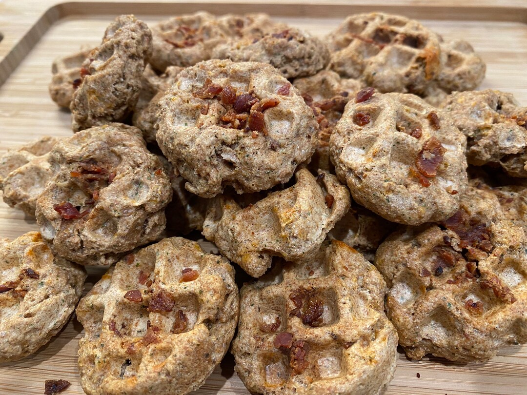 All Natural, Bacon Cheeseburger Woofles Waffles for Dogs - Etsy