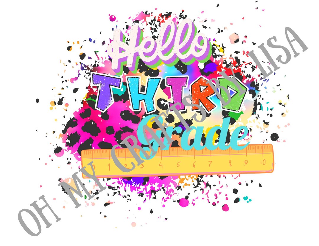 Hello Third Grade PNG - Etsy