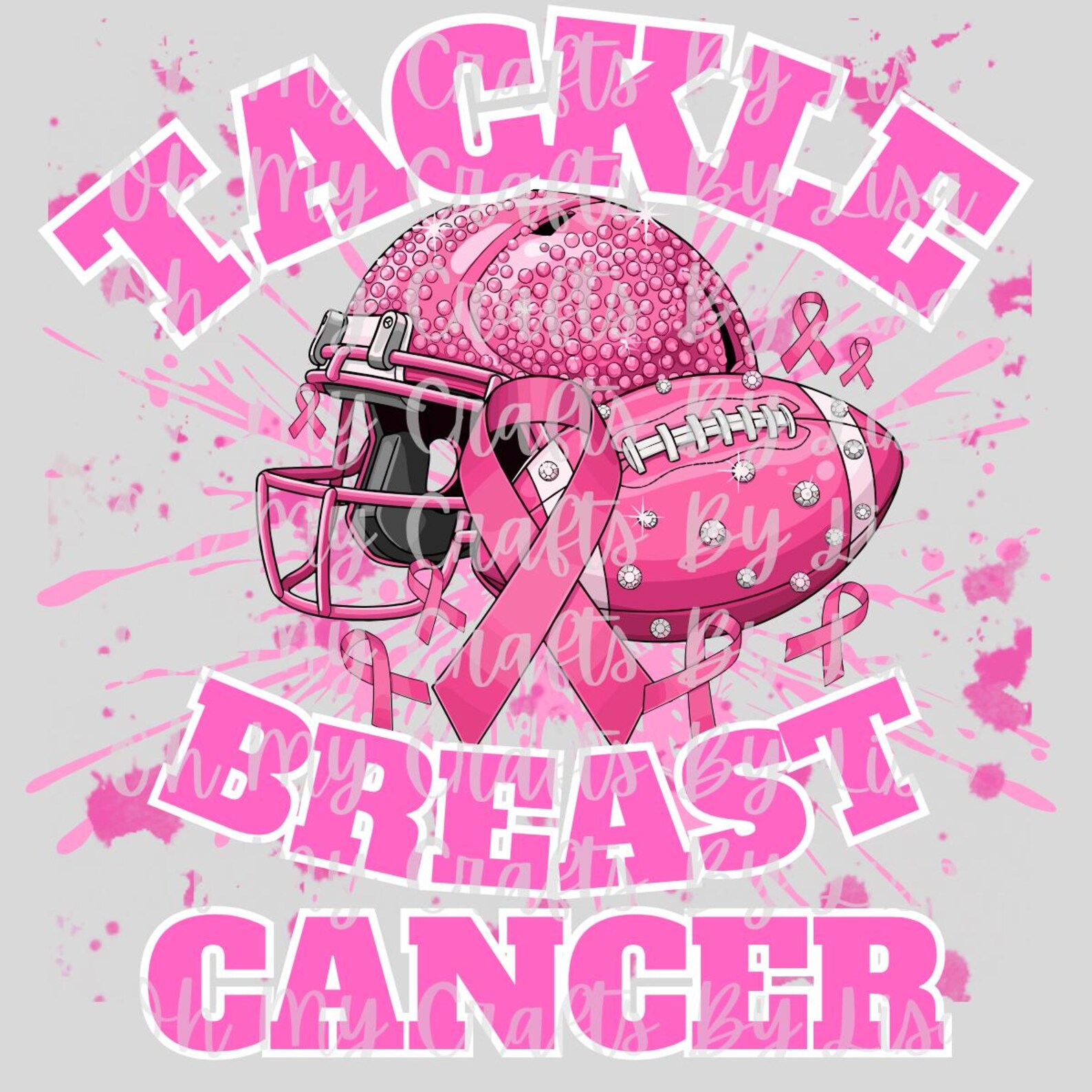 Tackle Cancer Png, Breast Cancer Awareness Month Bundle, Football ...