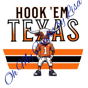 Hook Em Texas Png, Texas Longhorns Png, Texas Football Png - Etsy