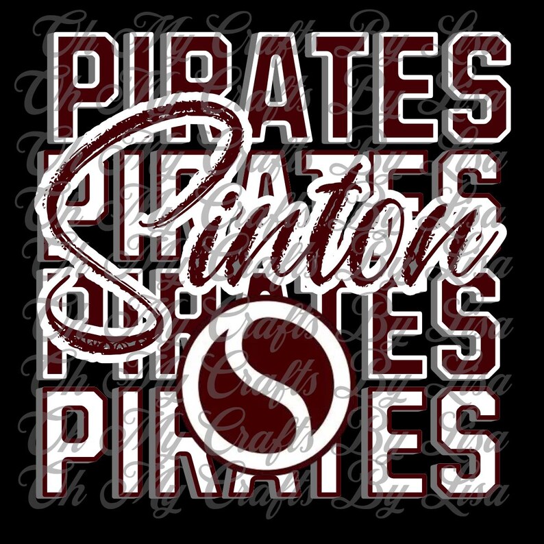 Sinton Pirates Stacked Bundle Png, 2 Digital Design Files, Pirates Png ...