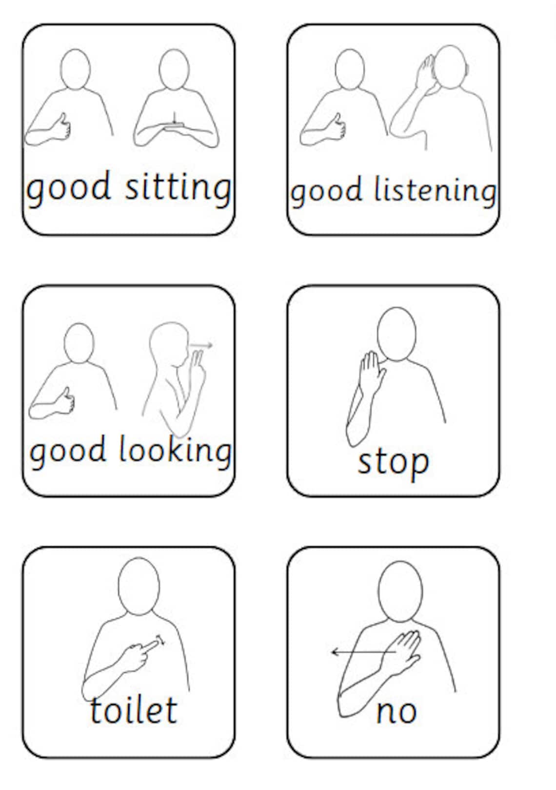 Makaton Visual Cards for Lanyard - Etsy