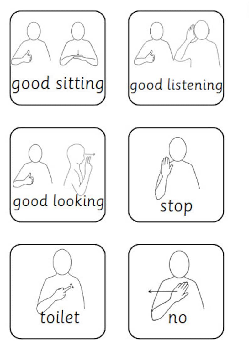 Makaton Visual Cards for Lanyard - Etsy Canada