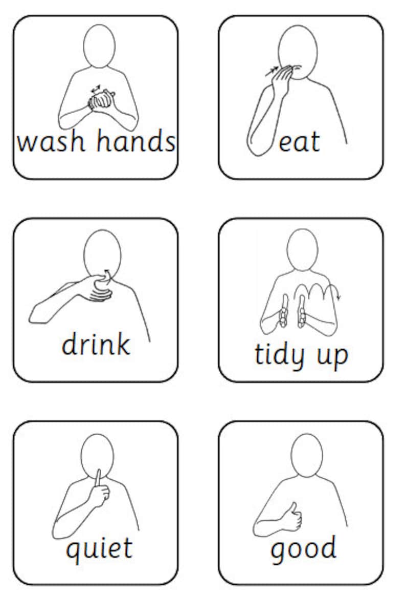 Makaton Visual Cards for Lanyard - Etsy