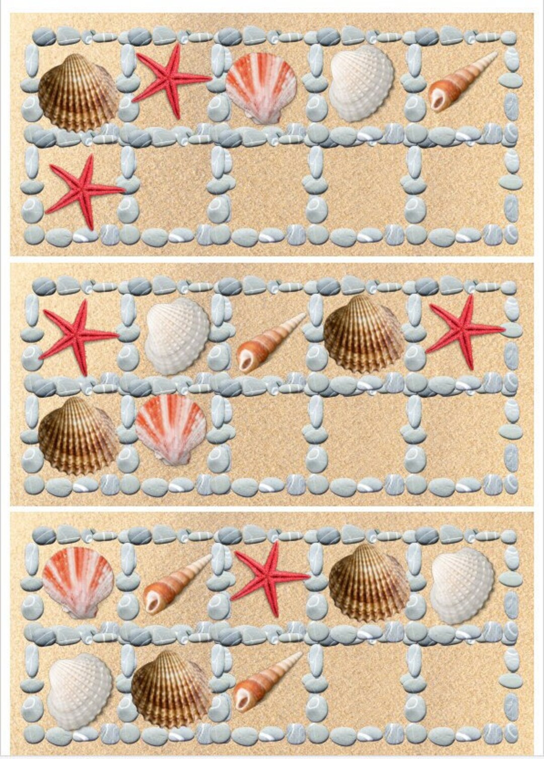 Tens Frame in Sand and Shells, Seaside Theme Tens Frame, Eyfs Maths ...
