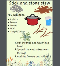 Spring Mud Kitchen Recipe Set of 6 Cards - Etsy UK