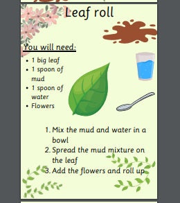 Spring Mud Kitchen Recipe Set of 6 Cards - Etsy UK