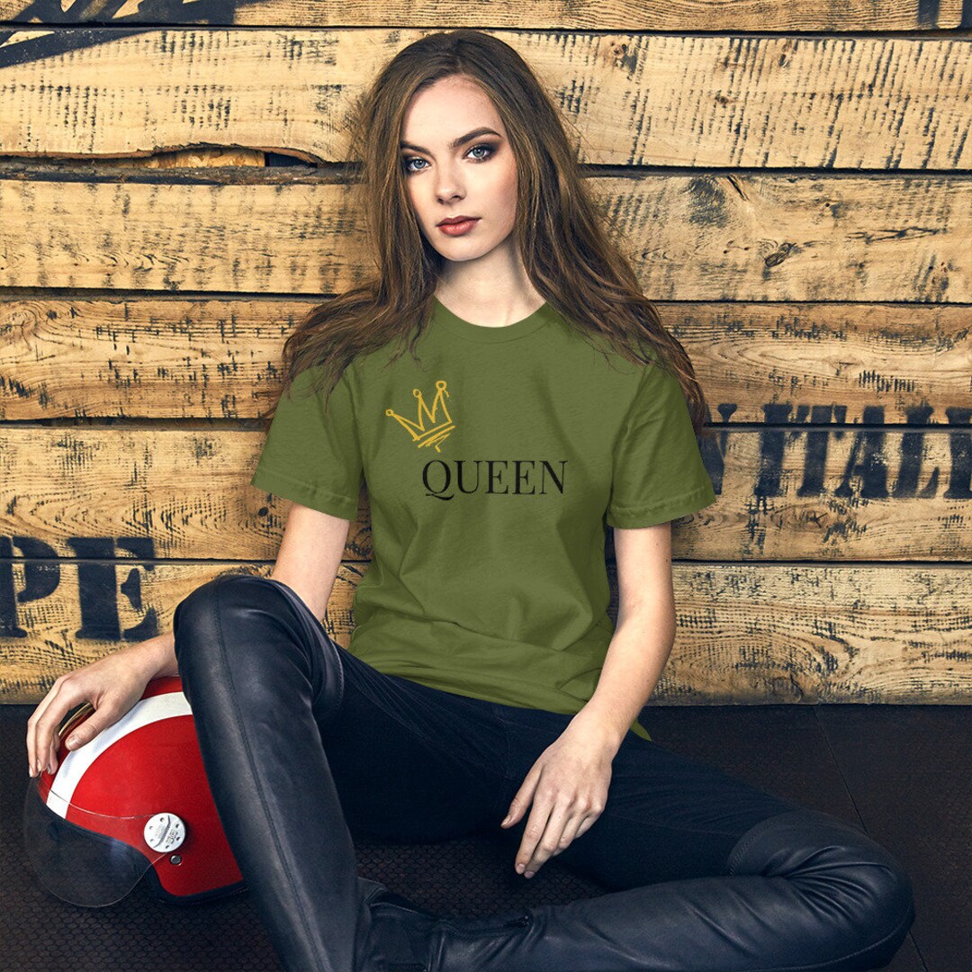 Cute Unique Queen Tshirt Fitted Tshirt Womens Graphic - Etsy
