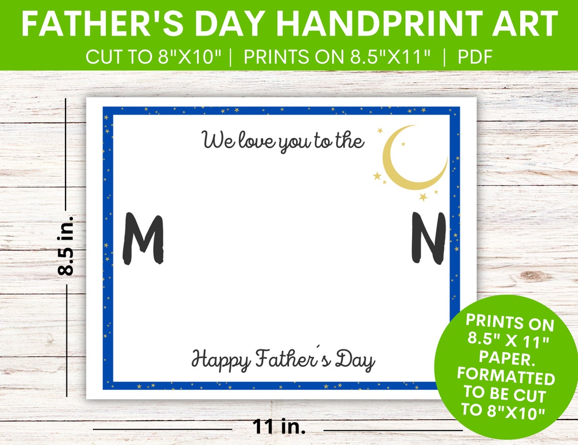 Father's Day Handprint Art Keepsake Templates Hand Print Craft for Dad ...