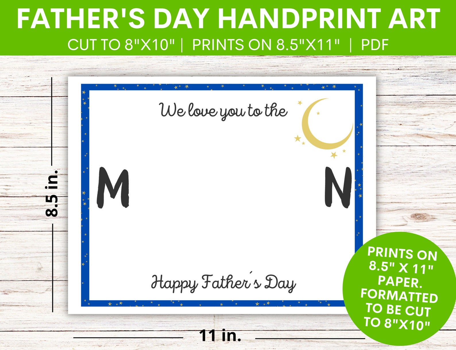 Father's Day Handprint Art Keepsake Templates | Hand Print Craft for ...