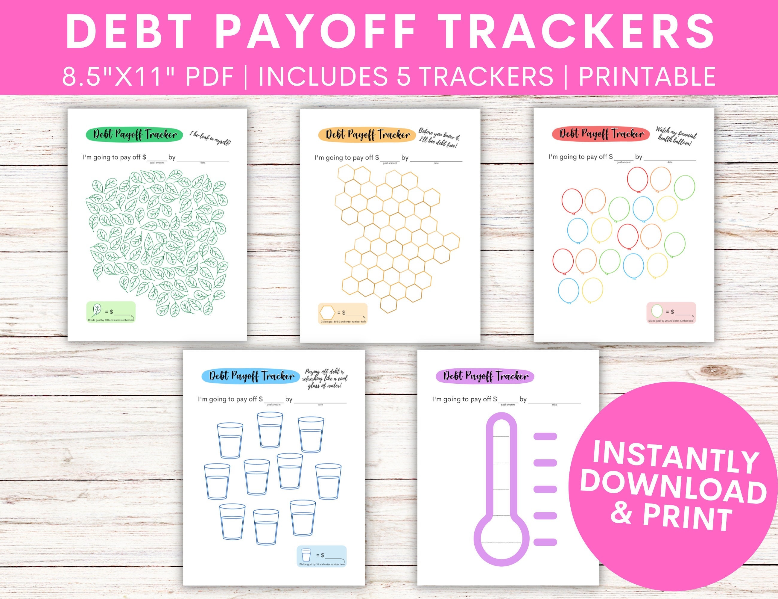 Debt Payoff Tracker | Debt Payoff Progress Tracker | Debt Payoff Goal ...
