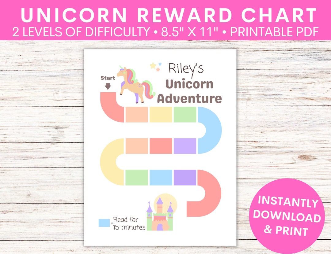 Unicorn Kids Reward Chart | Children's Reward Chart | Toddlers Good ...