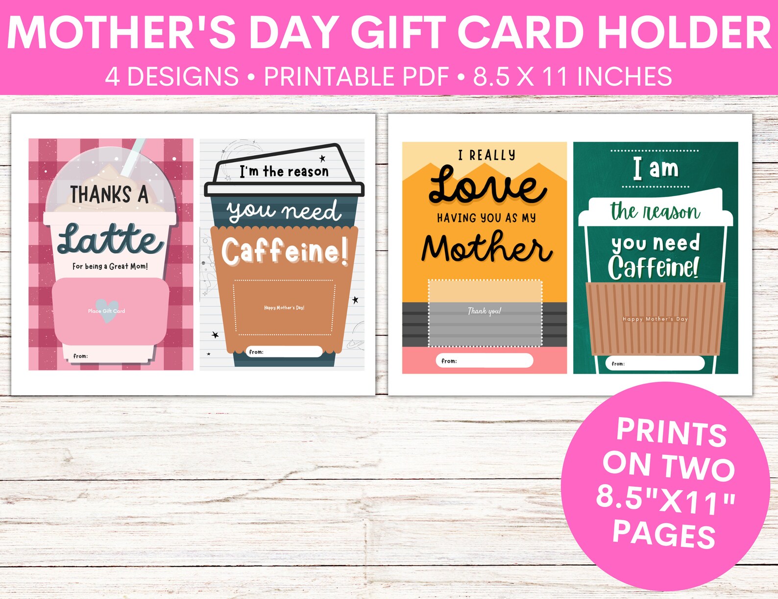 Mother's Day Coffee Gift Card Holder | Mom's Day Gift | Thank You ...