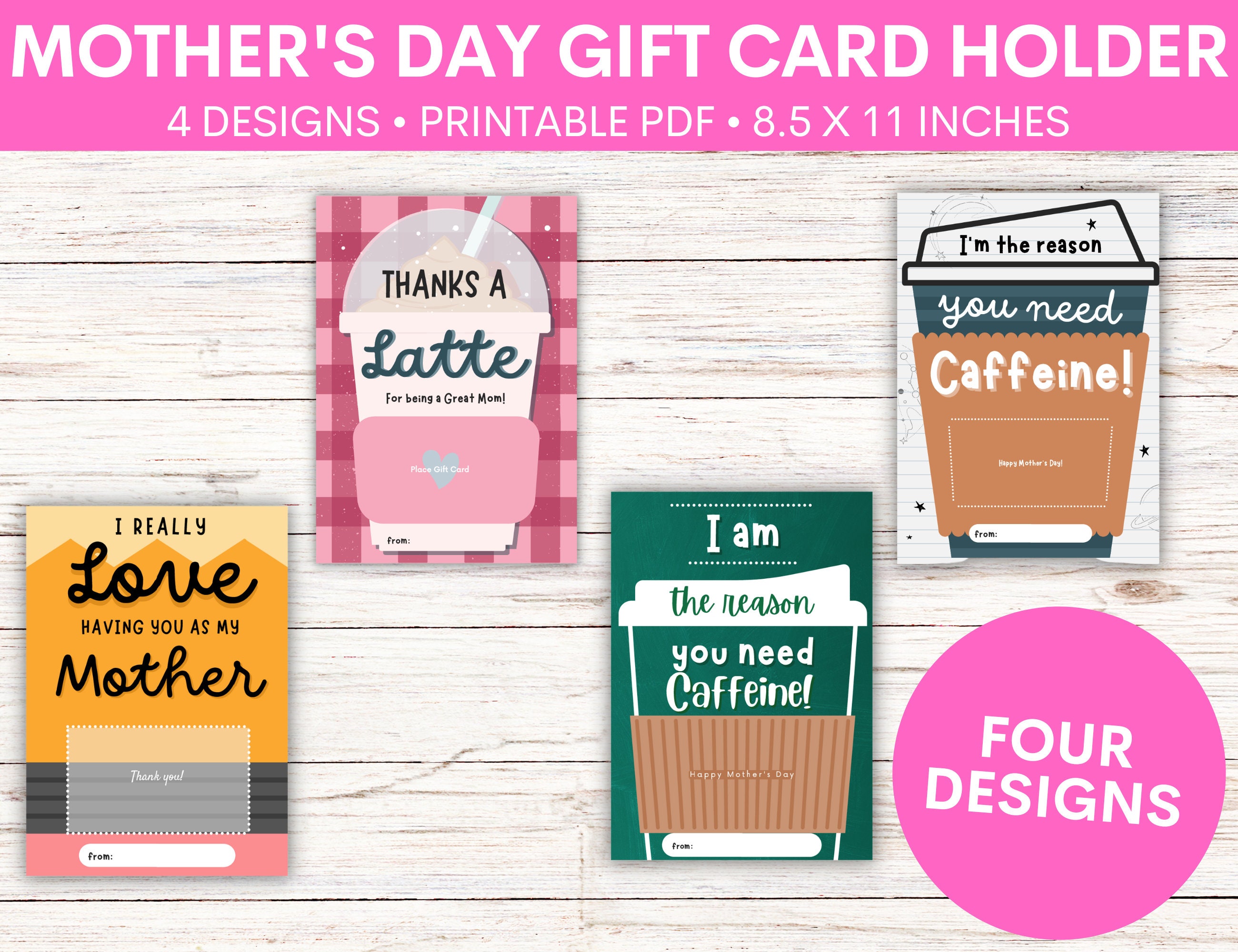 Mother's Day Coffee Gift Card Holder | Mom's Day Gift | Thank You ...