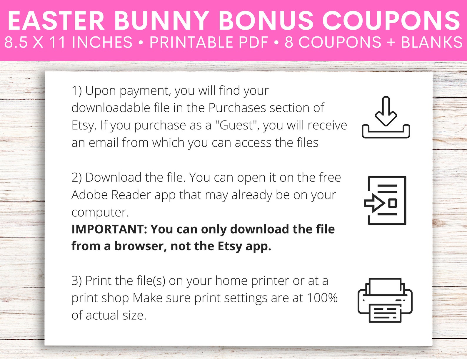 Easter Kids Reward Gift Coupons | Printable | Children’s Voucher ...