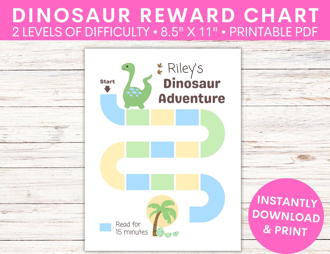 Dinosaur Kids Reward Chart | Children's Reward Chart | Toddlers Good ...