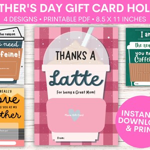 Mother's Day Coffee Gift Card Holder | Mom's Day Gift | Thank You ...
