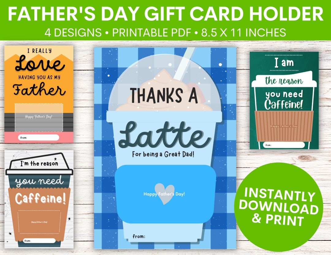 Father's Day Coffee Gift Card Holder | Dad's Day Gift | Thank You ...