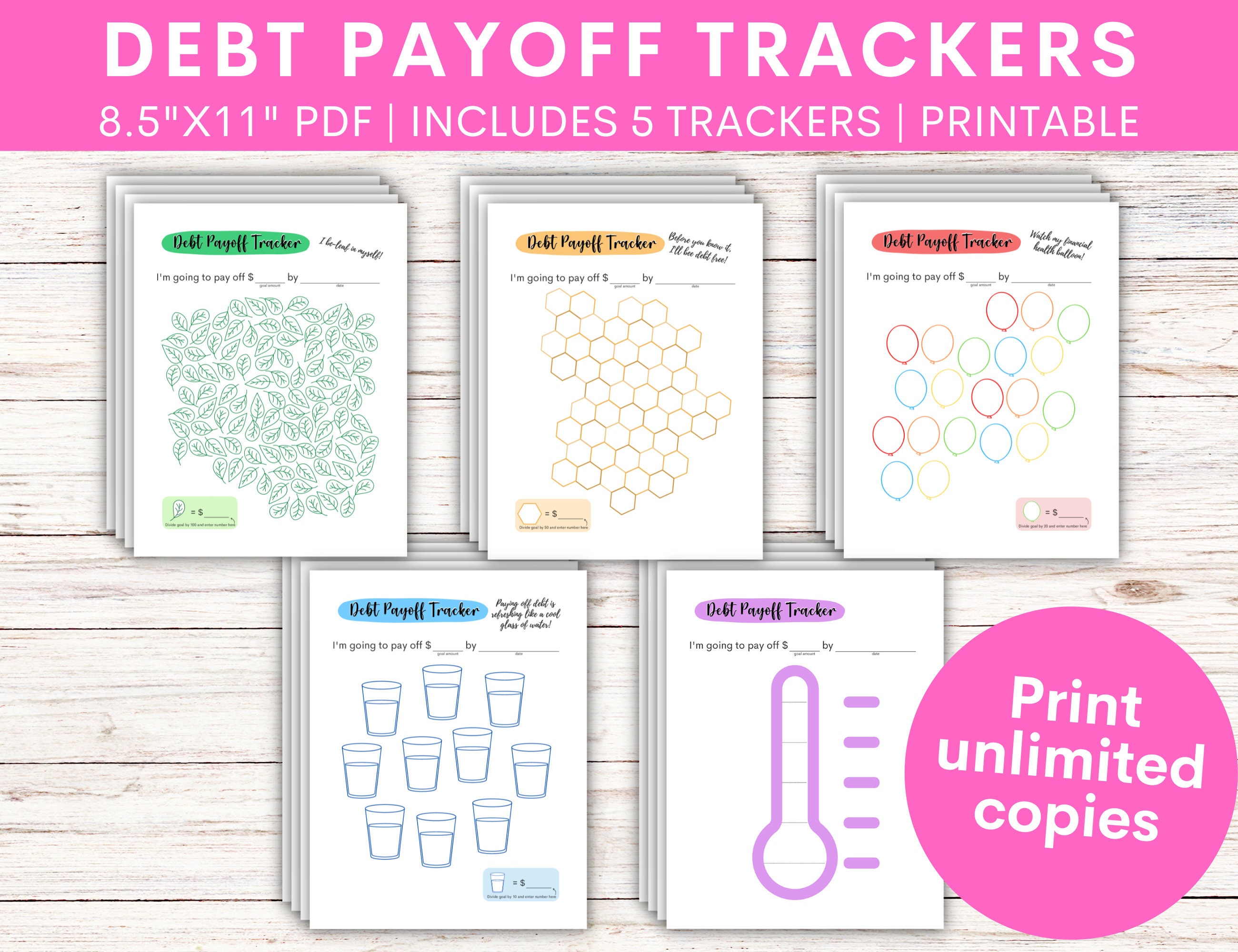 Debt Payoff Tracker | Debt Payoff Progress Tracker | Debt Payoff Goal ...