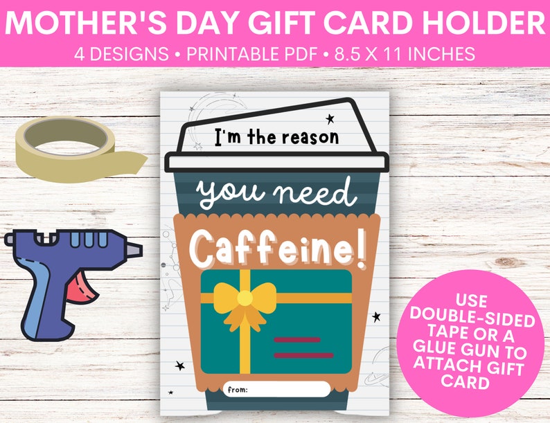 Mother's Day Coffee Gift Card Holder | Mom's Day Gift | Thank You ...