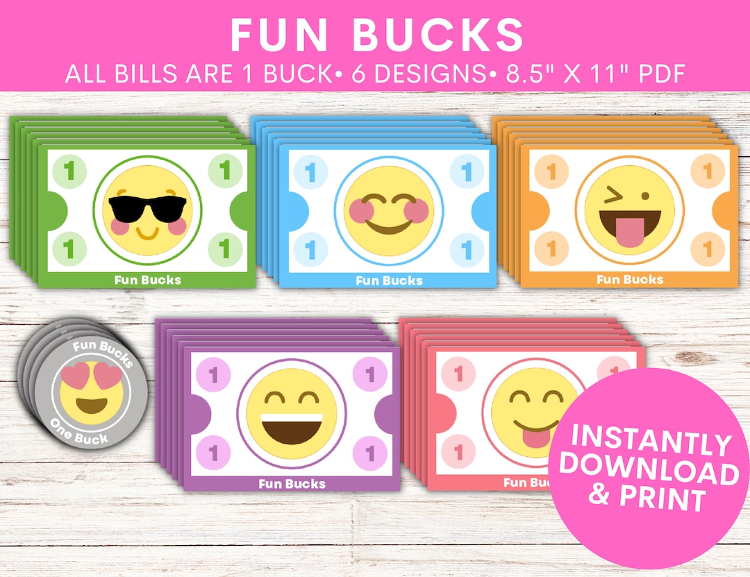ONE BUCK Fun Bucks | Behavior Bucks | Mom Bucks | Dad Bucks | Chore ...
