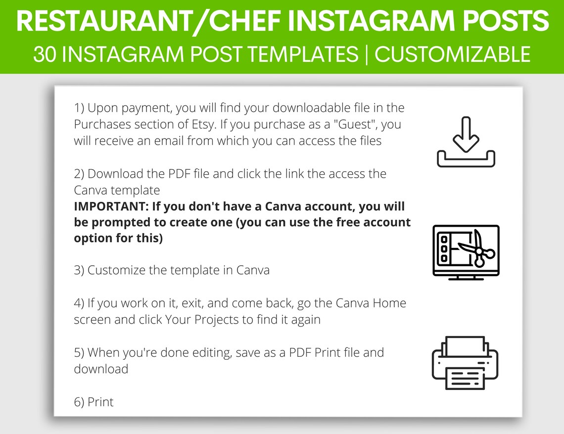 Restaurant Bakery or Chef Instagram Post Templates | Customize in Canva ...