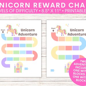 Unicorn Kids Reward Chart | Children's Reward Chart | Toddlers Good ...