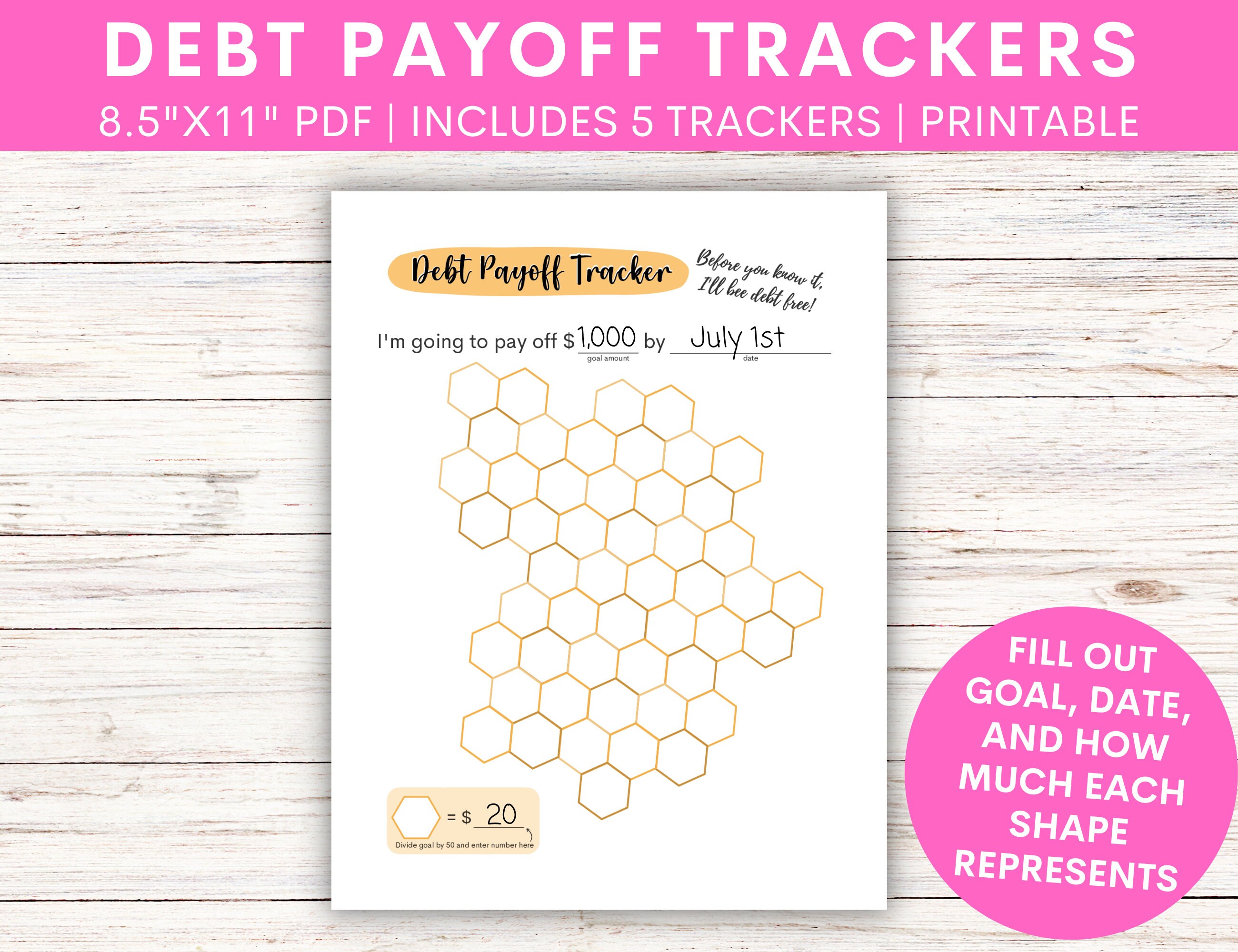 Debt Payoff Tracker | Debt Payoff Progress Tracker | Debt Payoff Goal ...