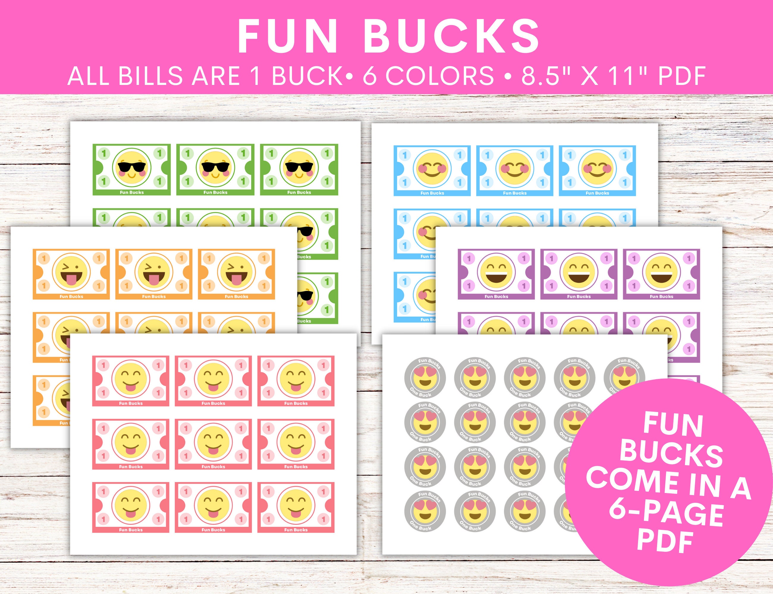 ONE BUCK Fun Bucks | Behavior Bucks | Mom Bucks | Dad Bucks | Chore ...