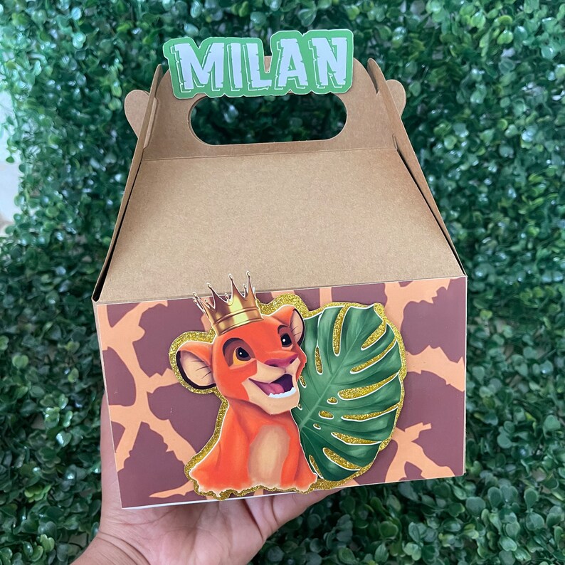Simba Gable Box | Party Favor | Box for Candies | Personalized - Etsy