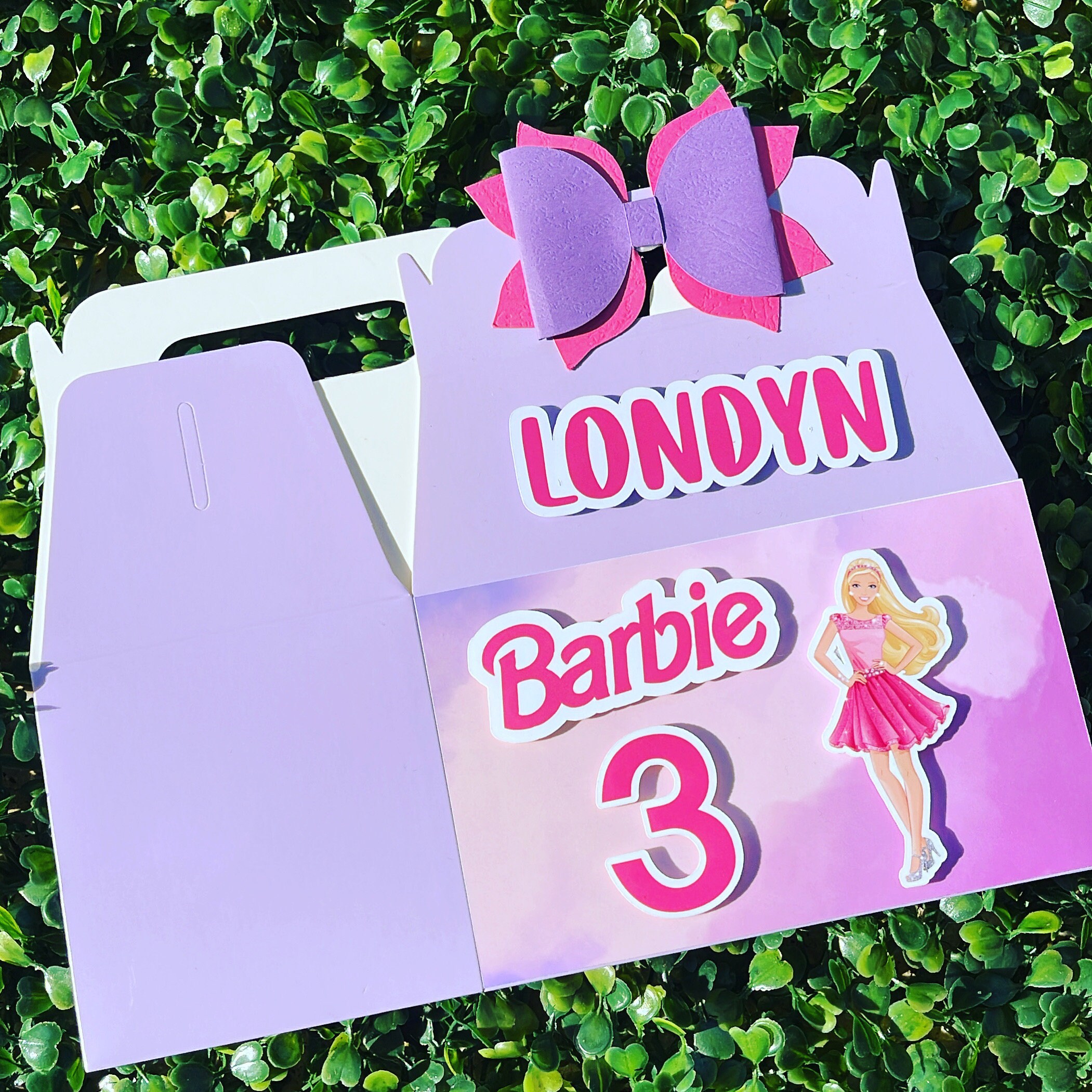 Barbie Gable Box Personalized Box Caja para golosinas Party Favor Gable ...