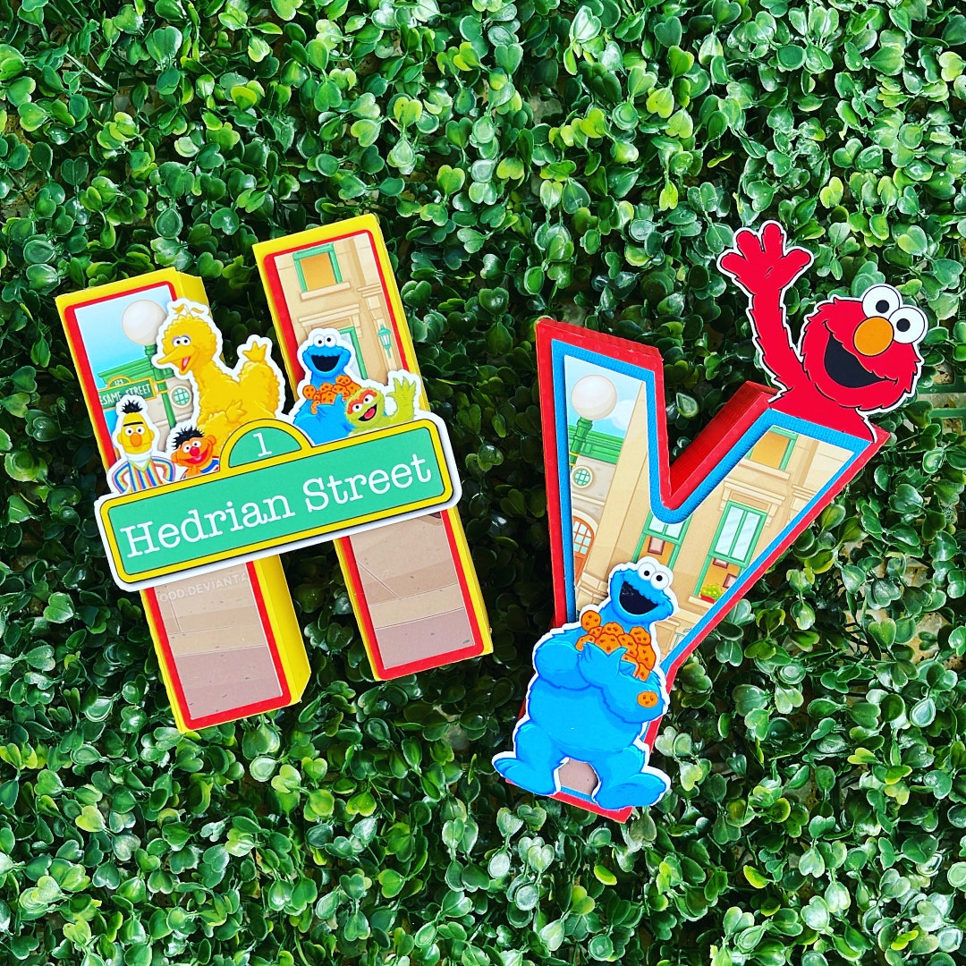 Sesame Street 3D Letters - Etsy