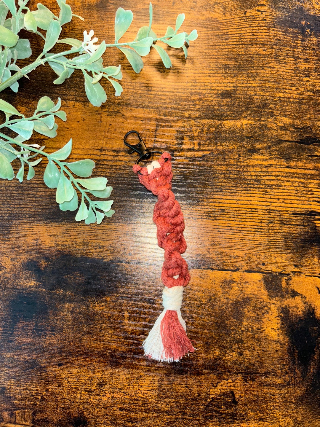 Twisted Macrame Keychain - Etsy