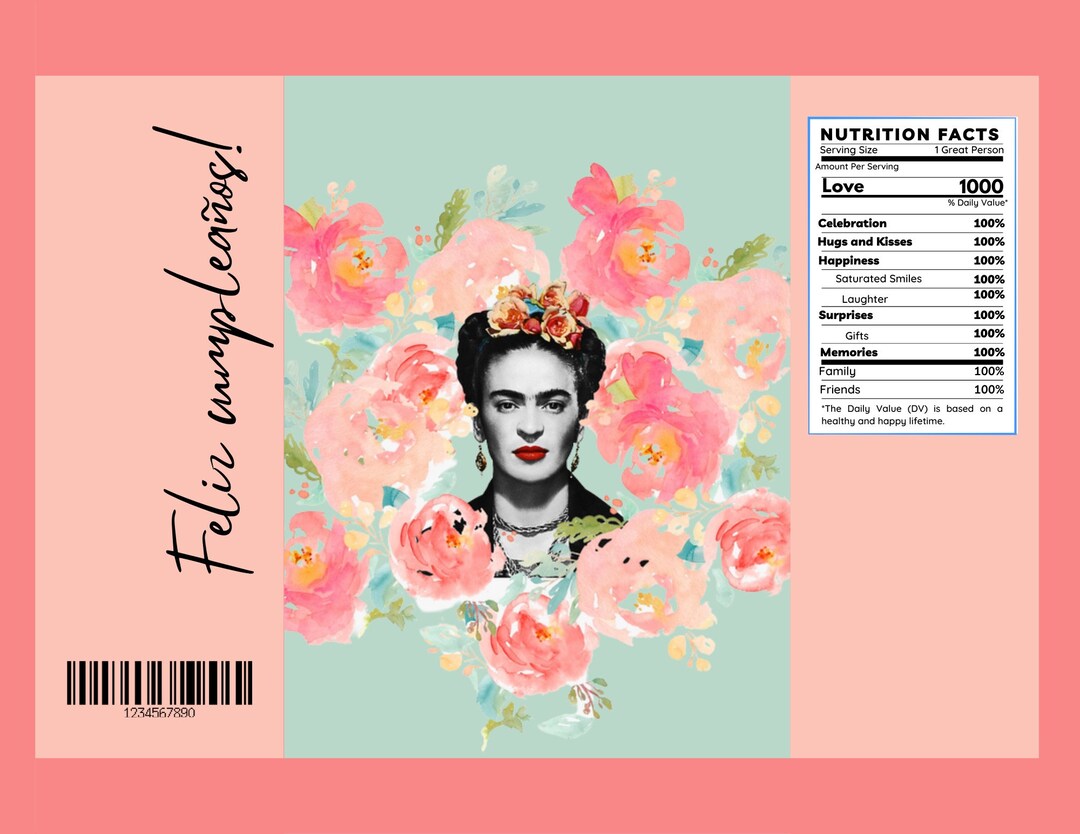 Frida Kahlo Chip Label, Printable, Instant Download - Etsy