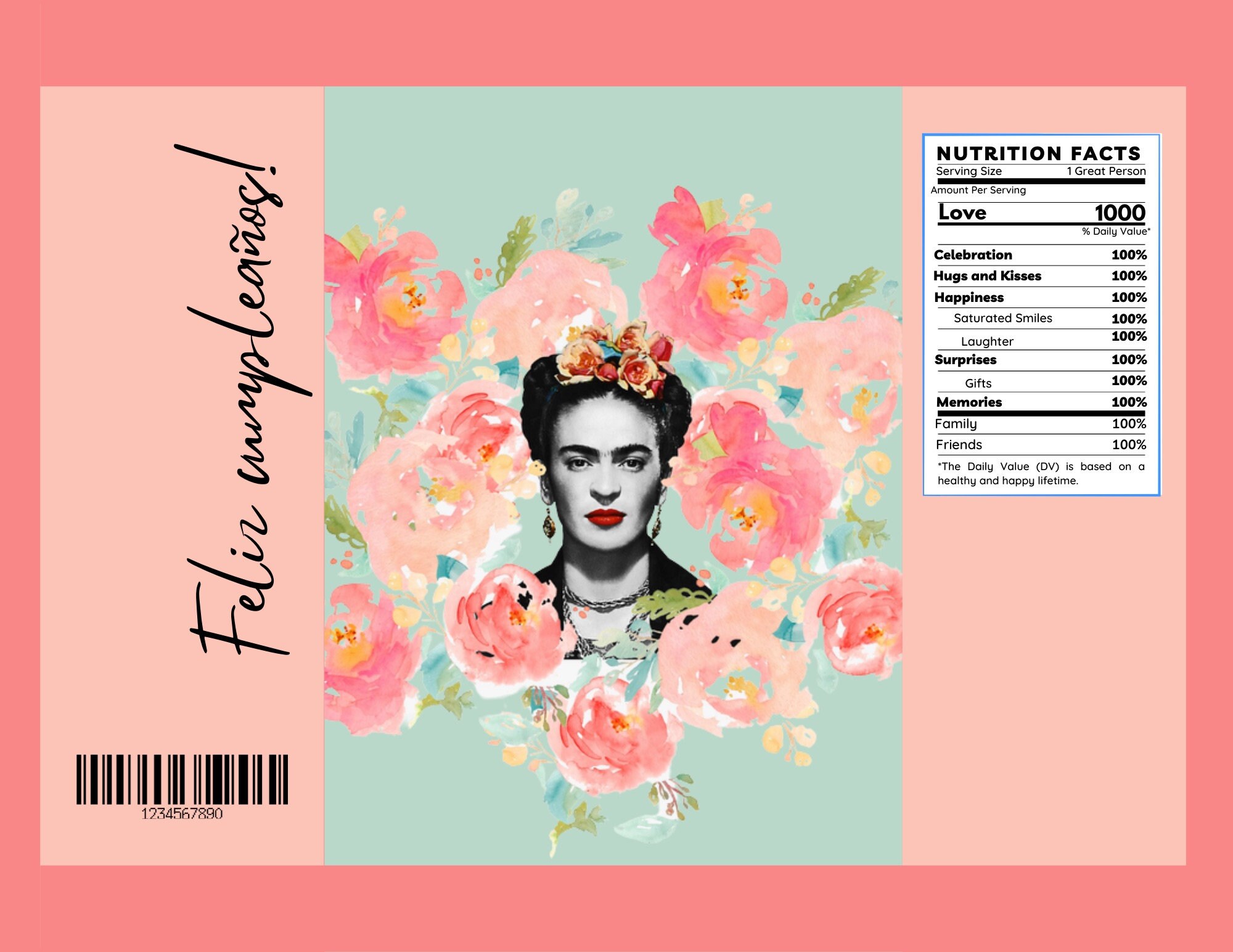 Frida Kahlo Chip Label, Printable, Instant Download - Etsy