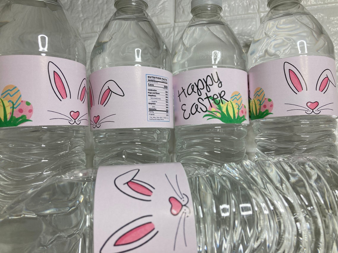 Easter Water Bottle Labels, Printable Labels, Party Decor, Digital ...