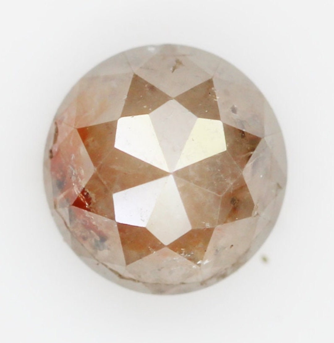 0,70 ct 4,9 mm Natürlicher lockerer Diamant Salz und Pfeffer Grau Farbe ...