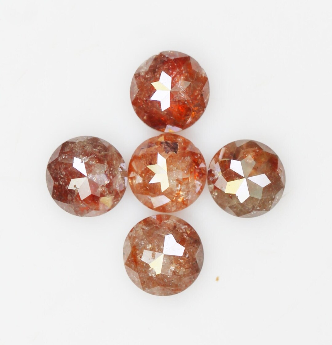 1.38 CT 4.0 MM Natural Loose Rose Cut Brown Color Diamond Rose Cut ...