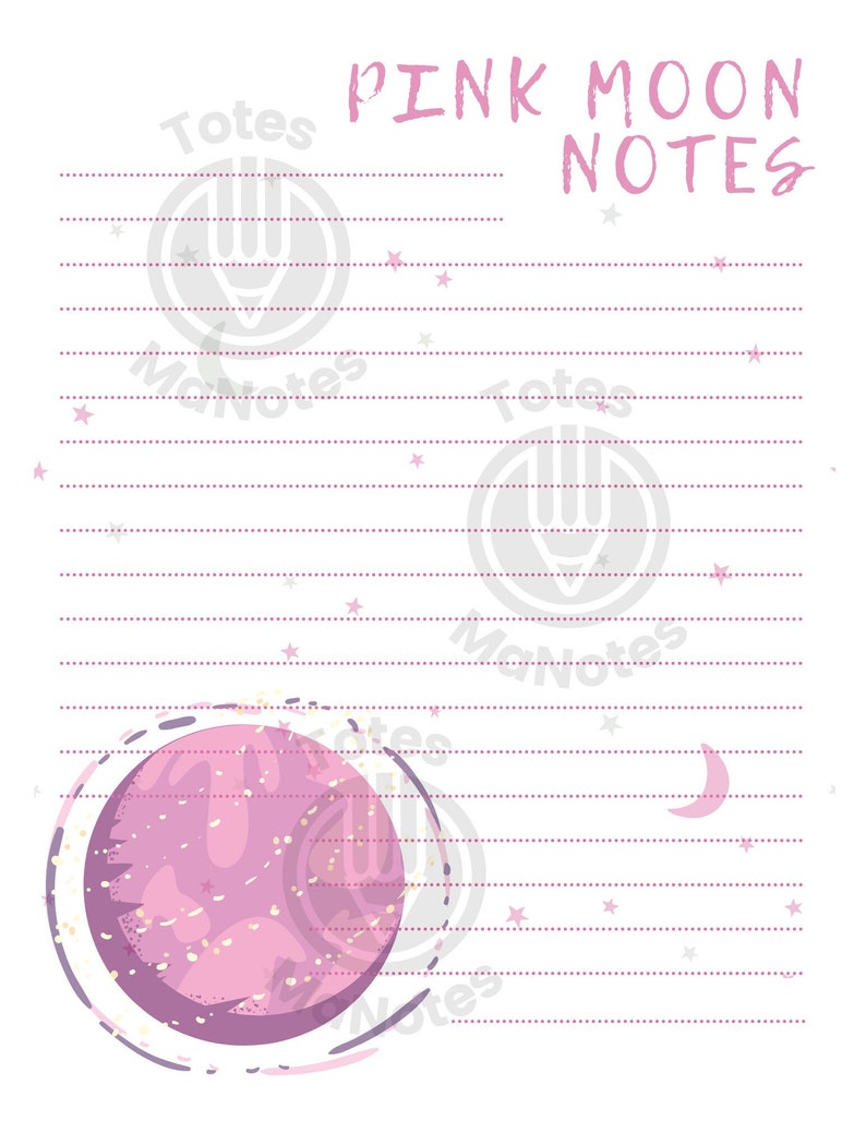 12 Printable PDF Full Moon Notes - Etsy