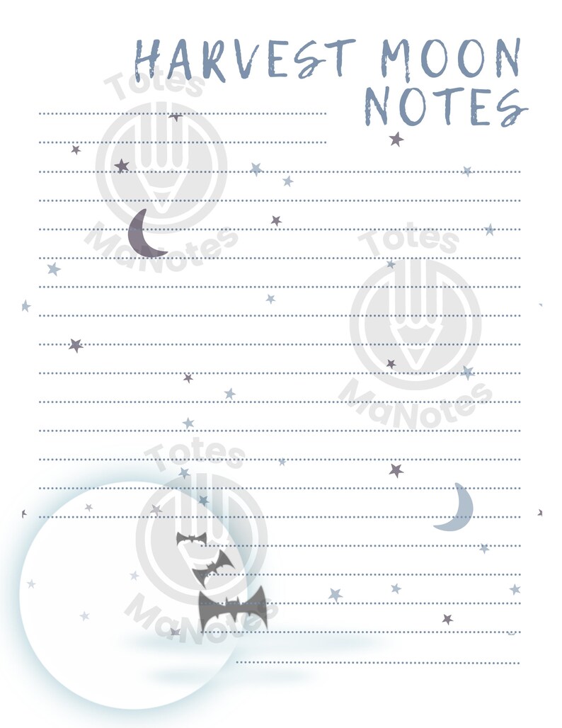 12 Printable PDF Full Moon Notes - Etsy
