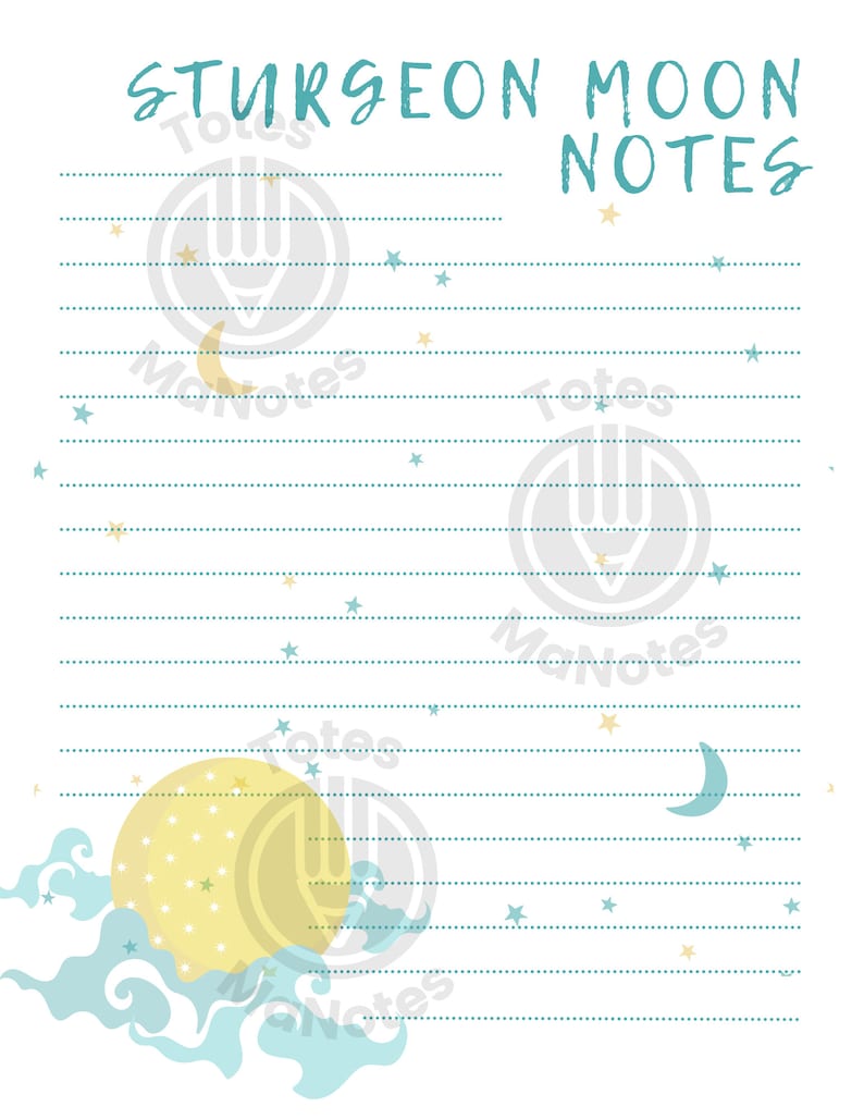 12 Printable PDF Full Moon Notes - Etsy