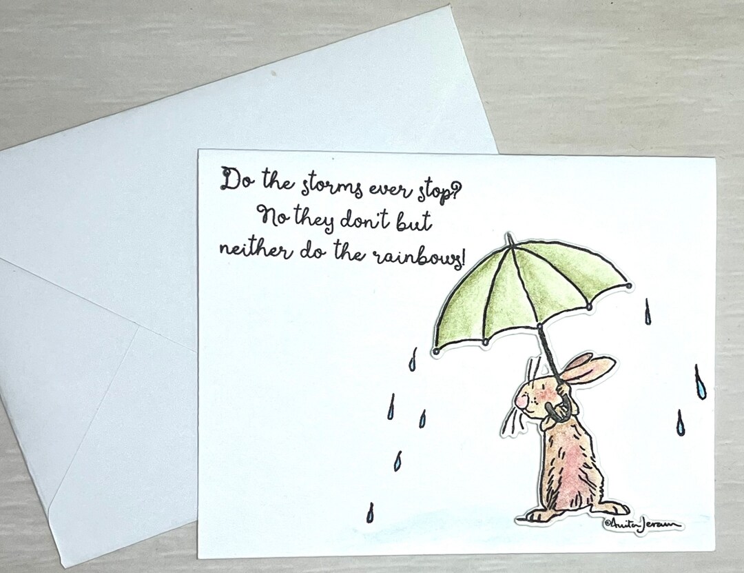 Handmade Watercolor Greeting Card for Encouragement Thoughtful Way to ...